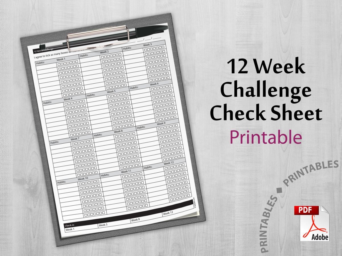12 week challenge checklist – Lakazdi Graphic Design